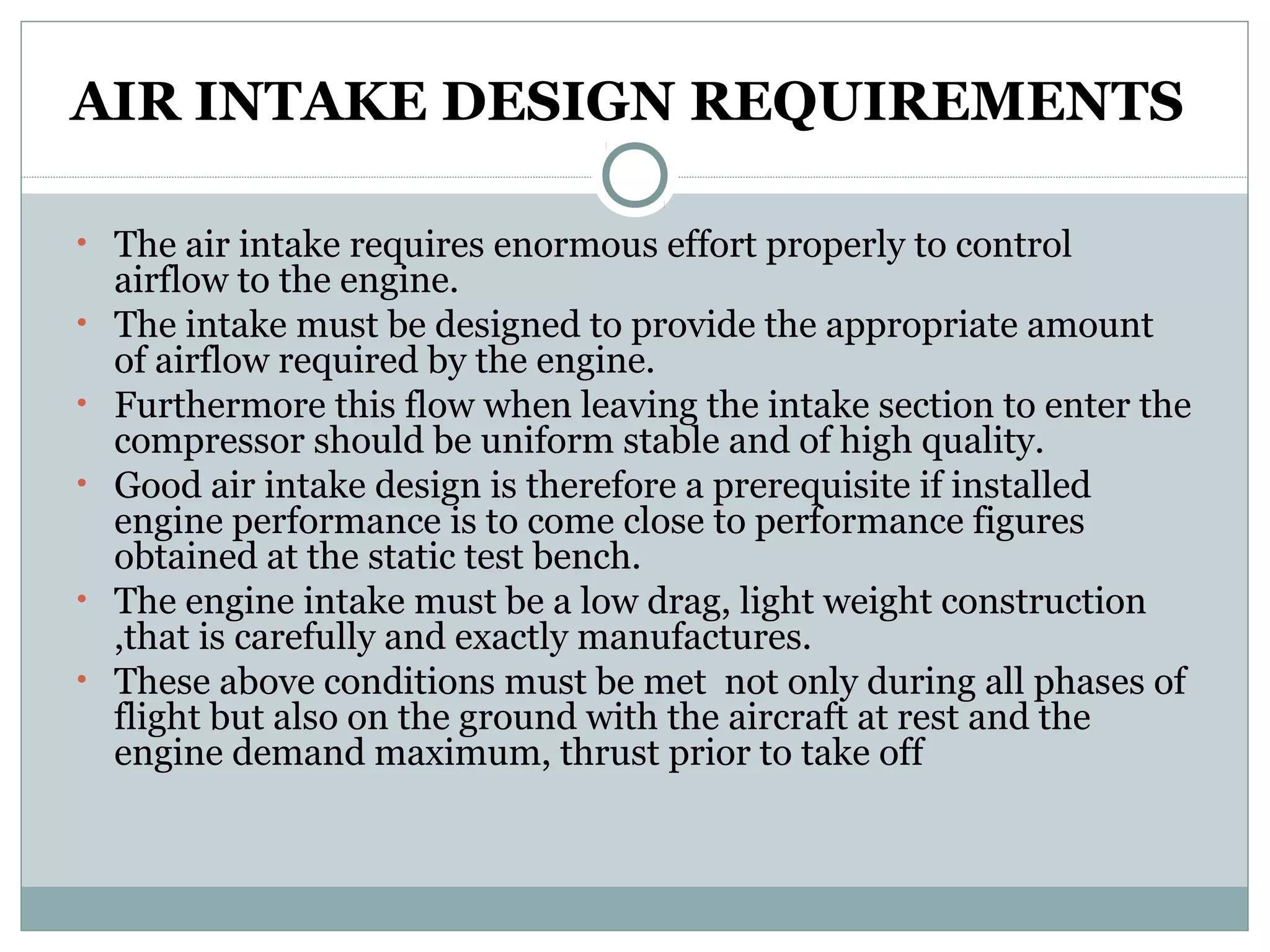 turbine engine intake | PPT