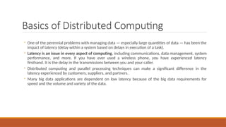 Big Data analytics subpart distributed computing | PPTX | Computer Networking | Computing