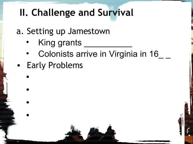 Ch 3 4 Jamestown Outline | PPT