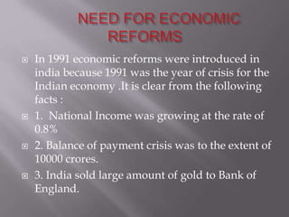 ch-3-economic-reforms-1991.pptx it's total reforms to 1950 to 1991 | PPTX