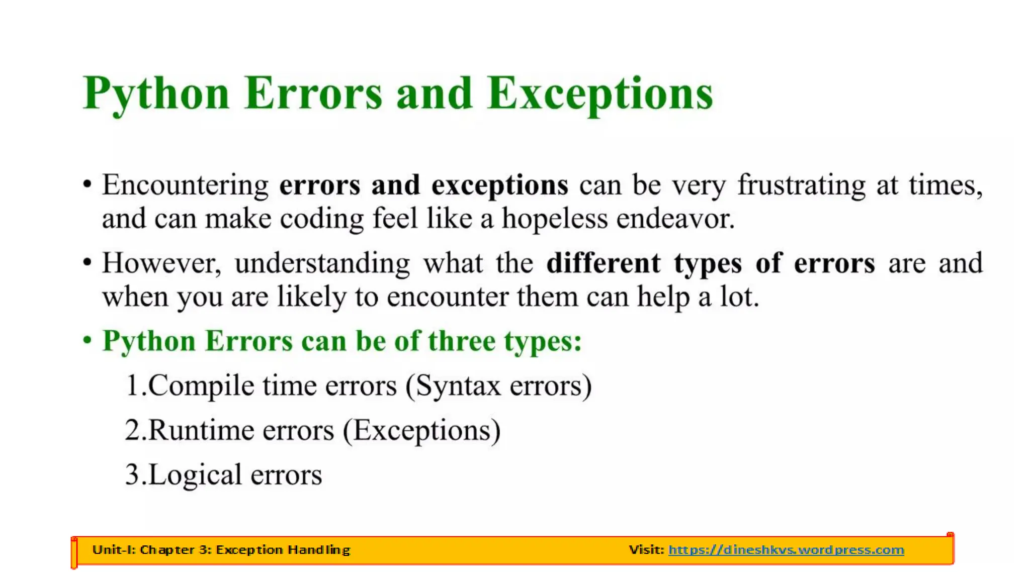 Ch 3 Exception Handlingpdf Programming Languages Computing