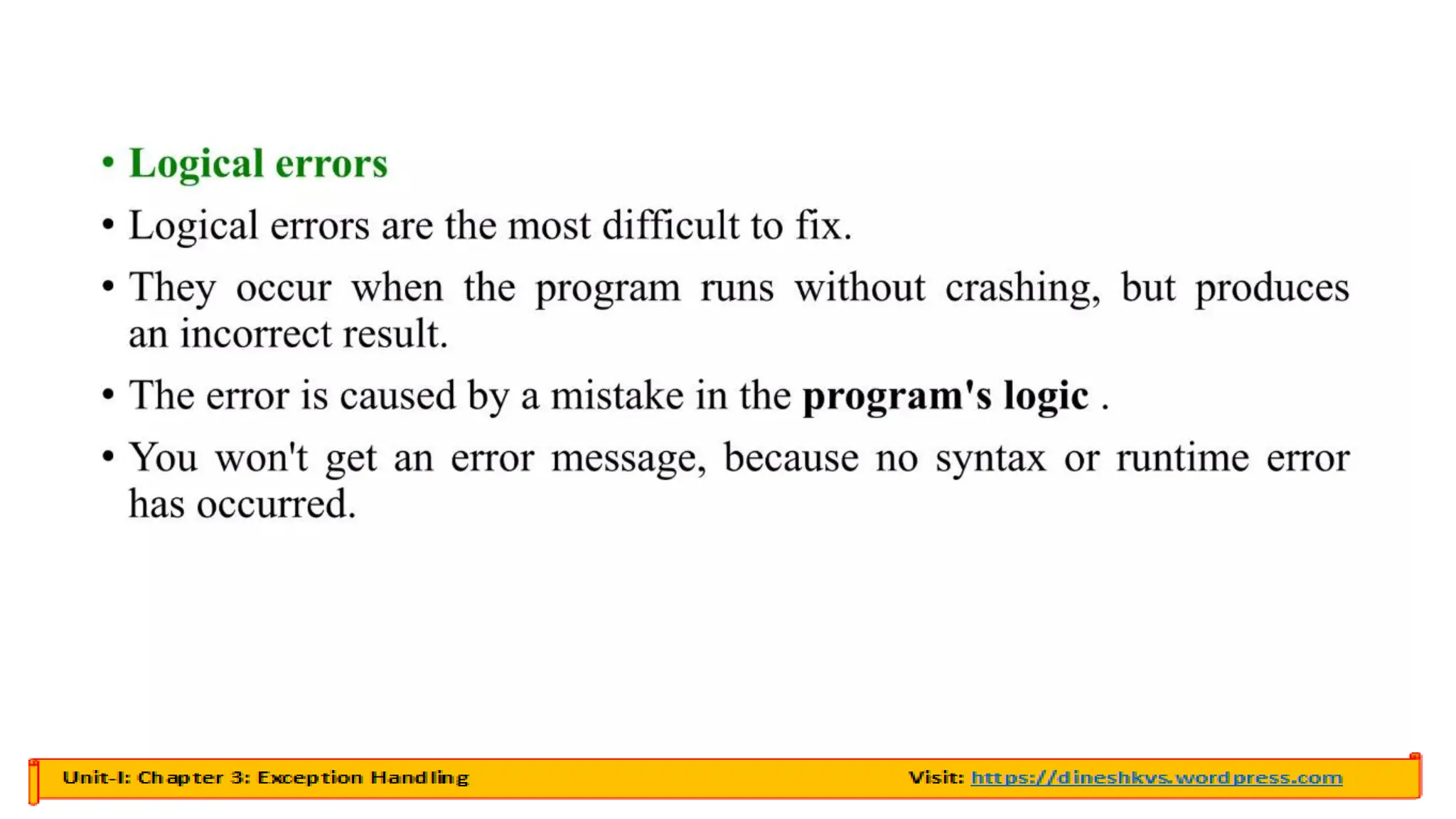 ch-3-exception-handling.pdf | Programming Languages | Computing ch-3-exception-handling.pdf | Programming Languages | Computing