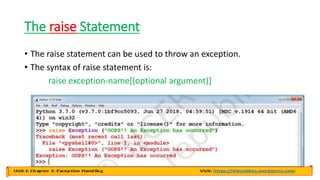 ch-3-exception-handling.pdf | Programming Languages | Computing