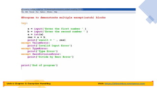 ch-3-exception-handling.pdf | Programming Languages | Computing