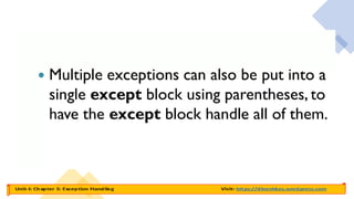ch-3-exception-handling.pdf | Programming Languages | Computing