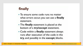 ch-3-exception-handling.pdf | Programming Languages | Computing