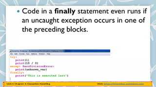 ch-3-exception-handling.pdf | Programming Languages | Computing