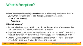 ch-3-exception-handling.pdf | Programming Languages | Computing