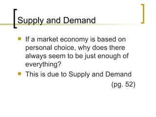 Ch. 3 Market Economy | PPT