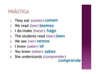 Ch.3B ER Verb Conjugation | PDF