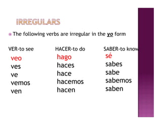 Ch.3B ER Verb Conjugation | PDF