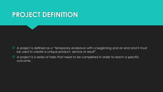 Ch-3 Classification of projects.pptx notes | PPT