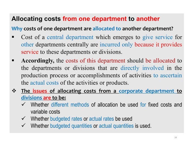 Chapter -3 Cost Allocation cost accounting.pptx | Business Accounting ...