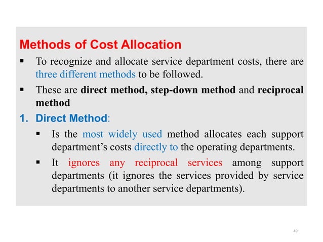 Chapter -3 Cost Allocation cost accounting.pptx | Business Accounting ...