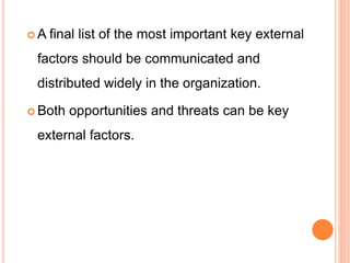 Chapter-3 External Assessment in Strategic Management | PPTX