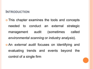 Chapter-3 External Assessment in Strategic Management | PPTX