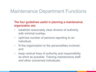 Maintenance management and control | PPTX