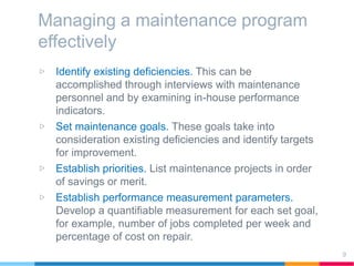 Maintenance management and control | PPTX