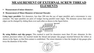 Ch-3: Measurement of screw thread and gear | PPTX