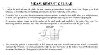 Ch-3: Measurement of screw thread and gear | PPTX