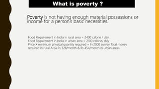 Economy NCERT 9th Class: Ch 3 poverty as a callenge | PPTX