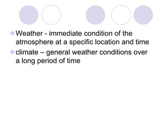 Ch. 3, section 1 Seasons and Weather | PPTX