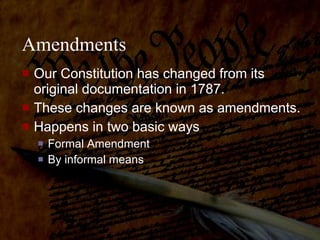 Ch. 3 The Constitution | PPT | Civic affairs | Politics