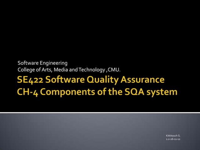 Ch 4 components of the sqa system | PPTX | Developmental Sites | Real ...