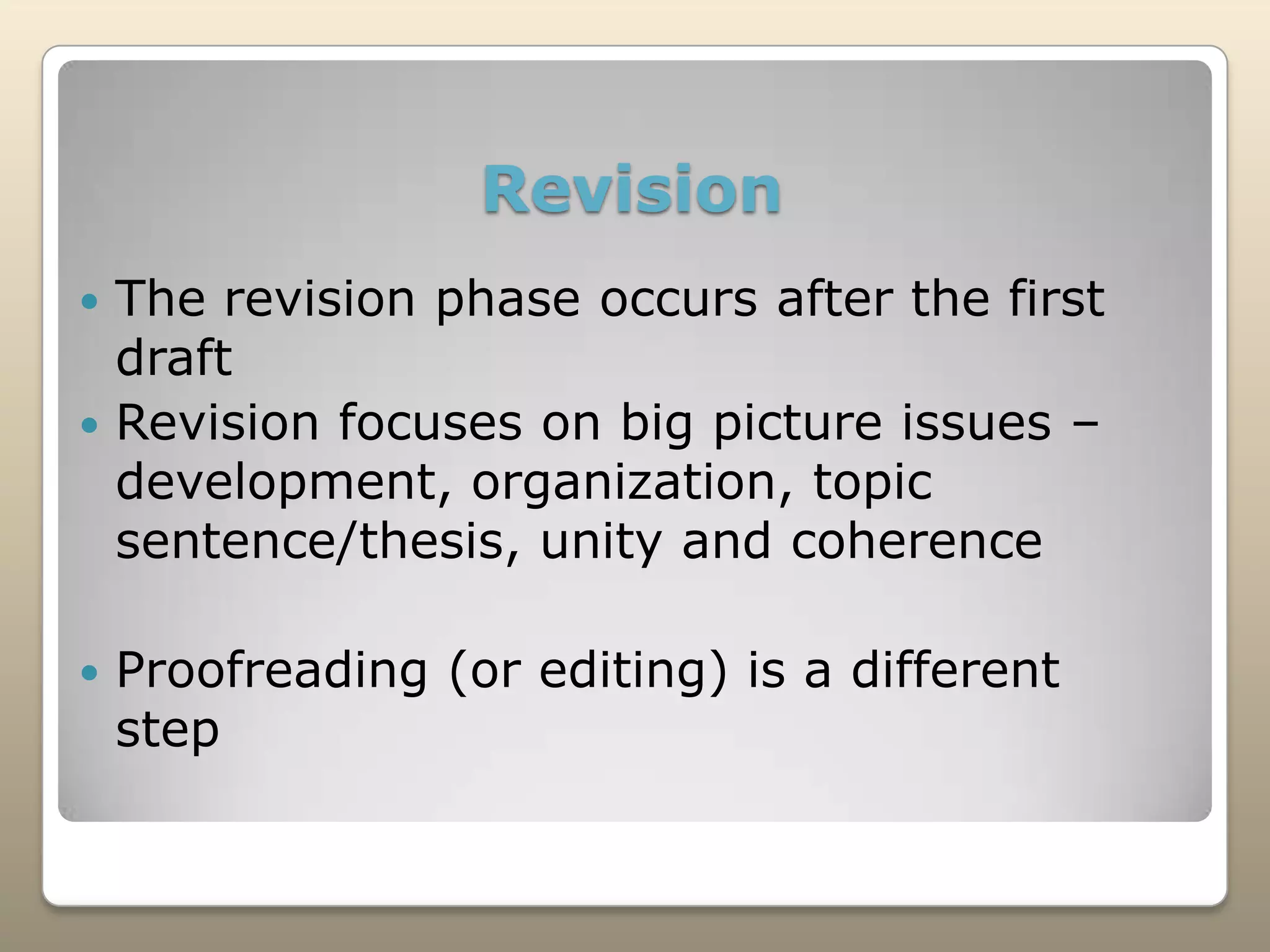 Revision and Editing | PPTX