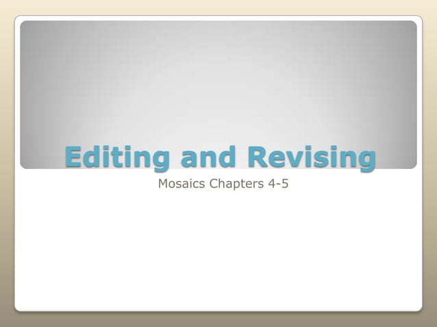 Revision and Editing | PPTX