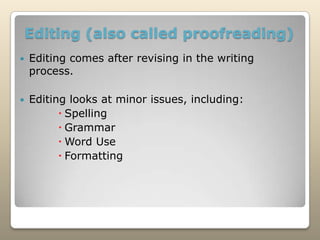Revision and Editing | PPTX