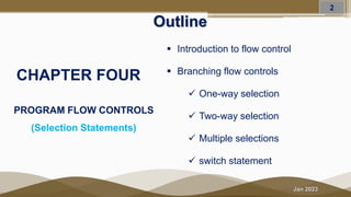 Fundamentals of Computer Programming Summary of Flow Controls | PPT