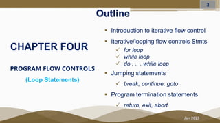Fundamentals of Computer Programming Summary of Flow Controls | PPT
