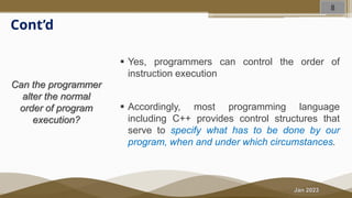 Fundamentals of Computer Programming Summary of Flow Controls | PPT