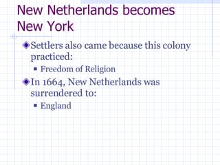 Ch 4, Sec 2 Middle Colonies | PPT