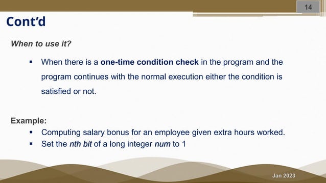Fundamentals of Computer Programming - Flow of Control I | PDF