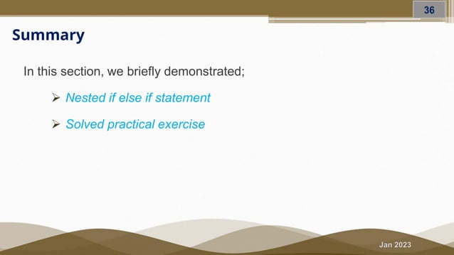 Fundamentals of Computer Programming - Flow of Control I | PDF