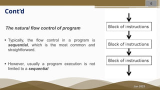 Fundamentals of Computer Programming - Flow of Control I | PDF