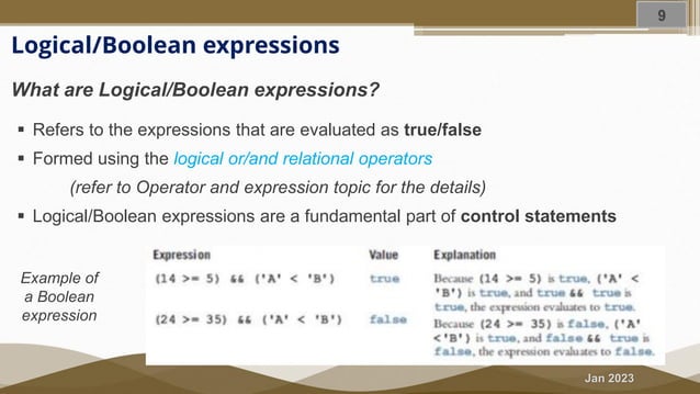 Fundamentals of Computer Programming - Flow of Control I | PDF