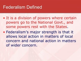 Ch. 4 federalism | PPT