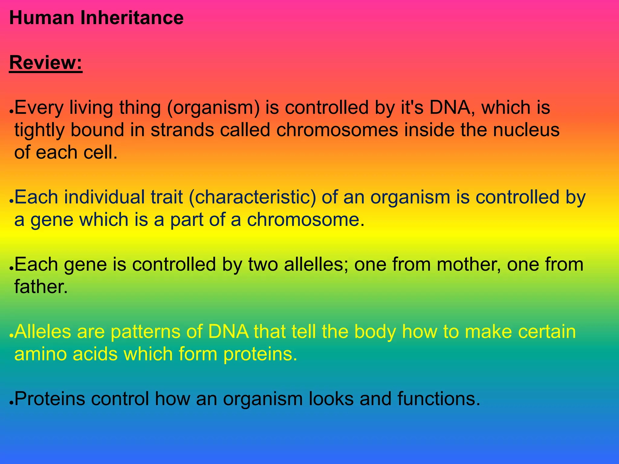 Ch. 4 human inheritance and genetic disorders [new] | PPT