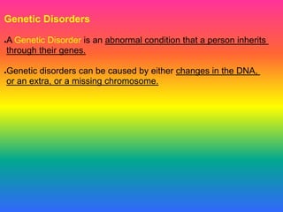 Ch. 4 human inheritance and genetic disorders [new] | PPTX | Blood ...