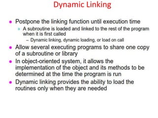 Ch 4 linker loader | PPTX