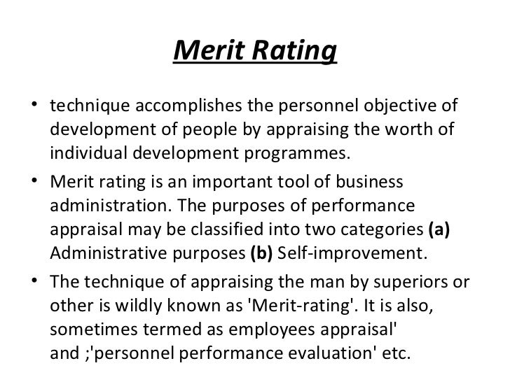 Ch 4 Merit Rating And Job Details Ch 4 Merit Rating And Job Details