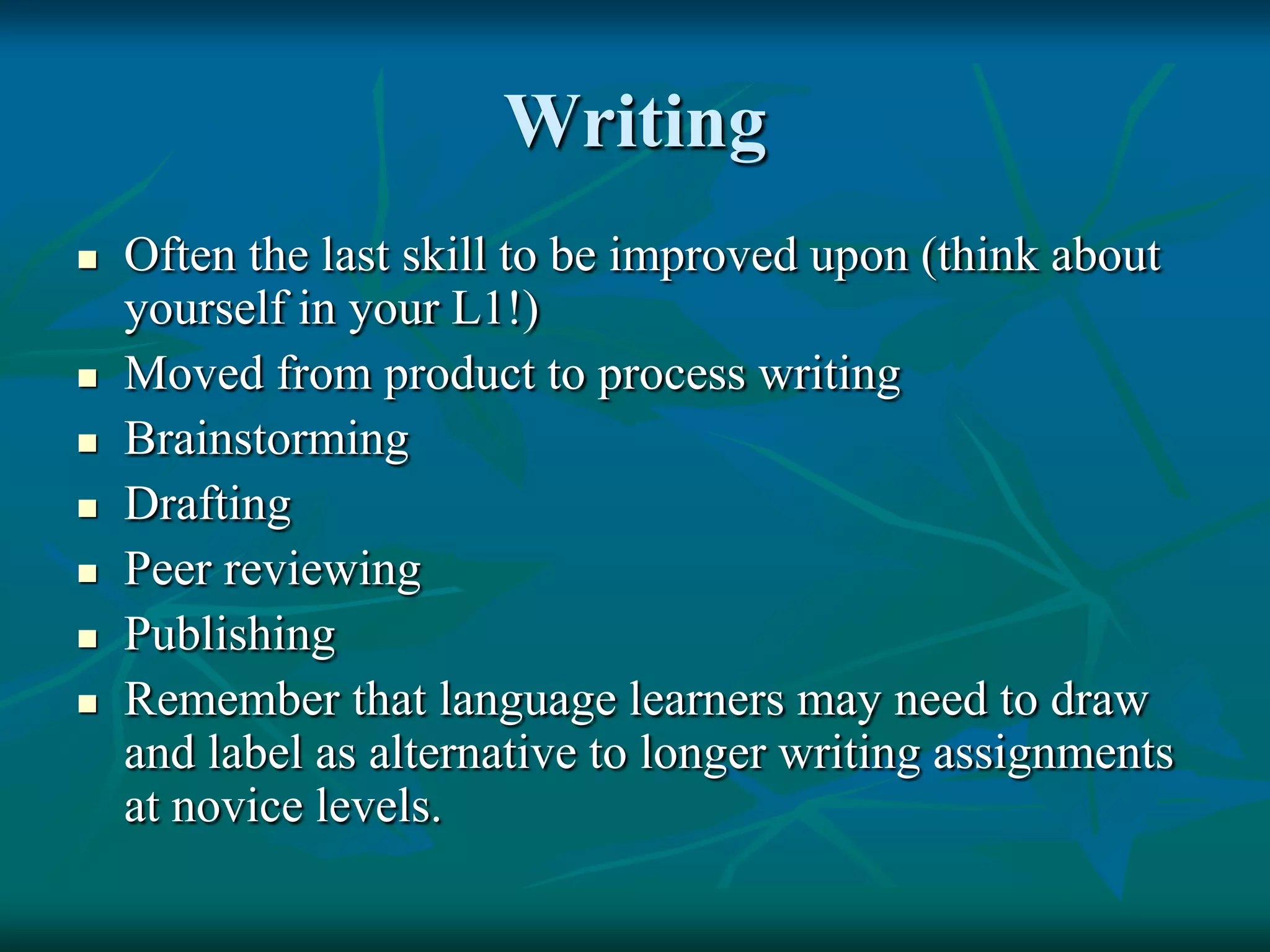 Ch. 4 oracy & literacy for english language learners | PPT