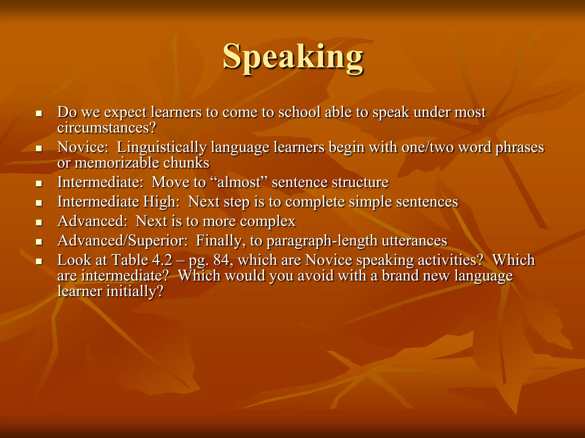 Ch. 4 oracy & literacy for english language learners | PPT