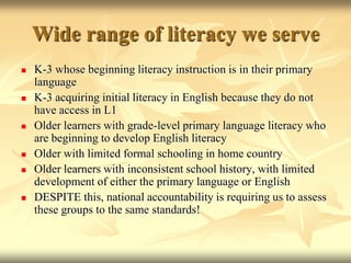 Ch. 4 oracy & literacy for english language learners | PPT