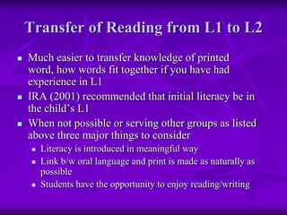 Ch. 4 oracy & literacy for english language learners | PPT