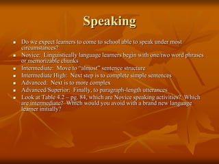 Ch. 4 oracy & literacy for english language learners | PPT