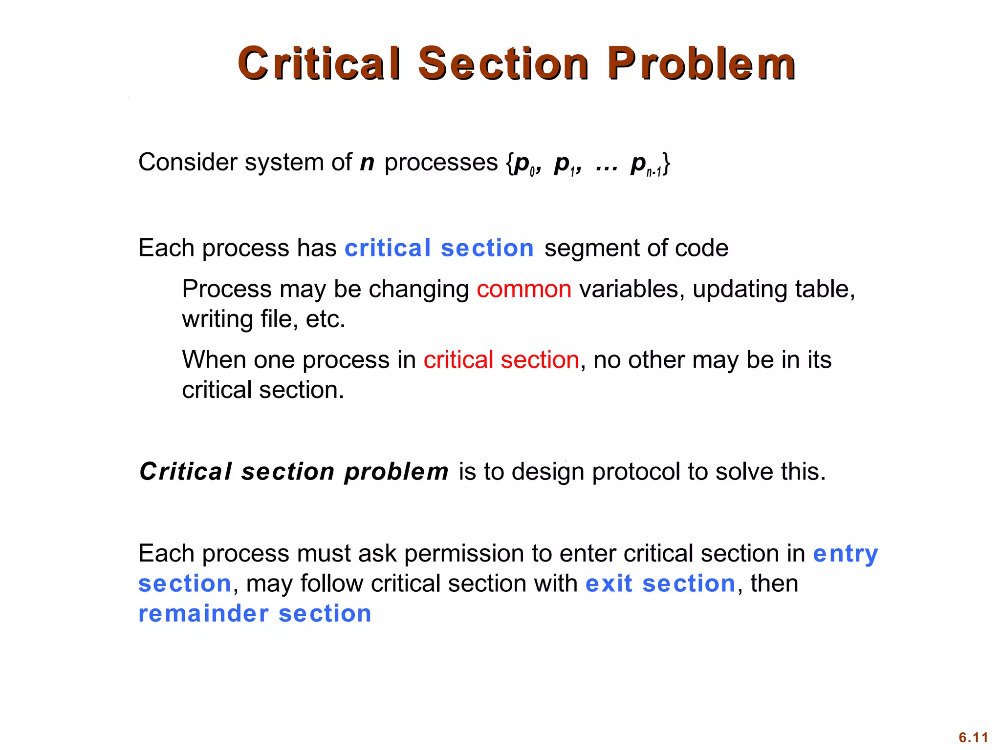 Operating Systems - "Chapter 5 Process Synchronization" | PPT